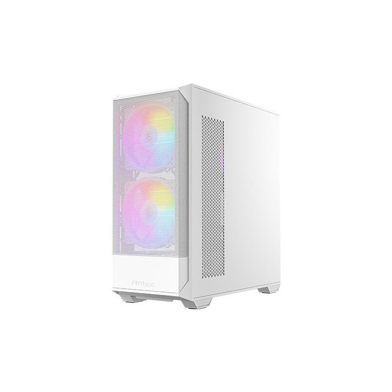 Gabinete Antec Media Torre, ATX, Crisatl, Sin fuente, Blanco (NX416L WHITE)