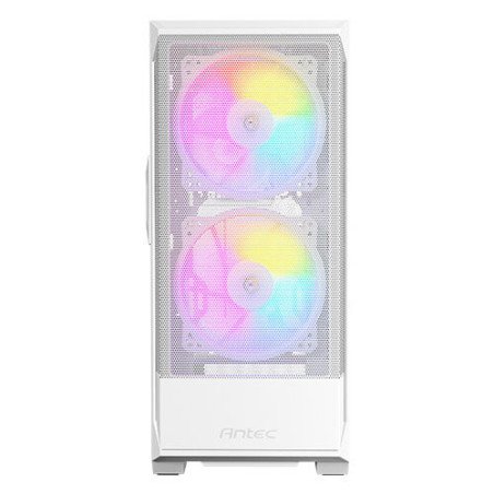 Gabinete Antec Media Torre, ATX, Crisatl, Sin fuente, Blanco (NX416L WHITE)